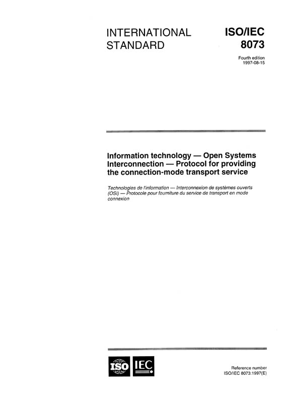 ISO/IEC 8073:1997 - IEC Standards - VDE Publishing House